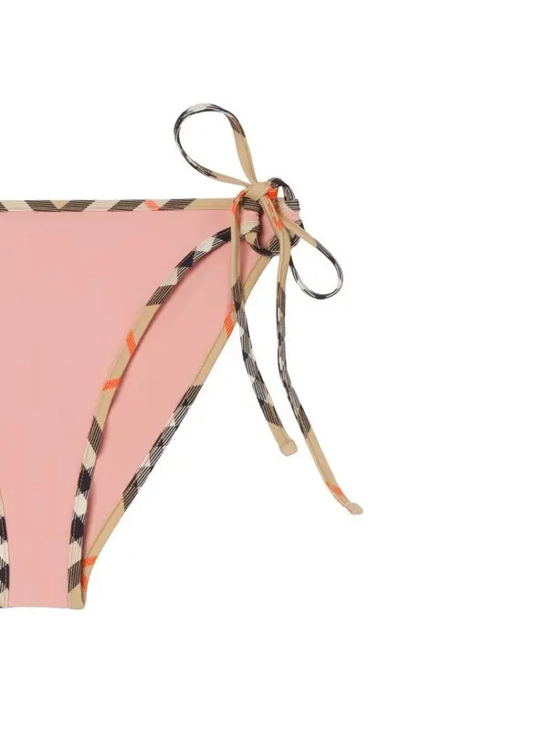 Burberry Bikini Bottoms With Checked Edging