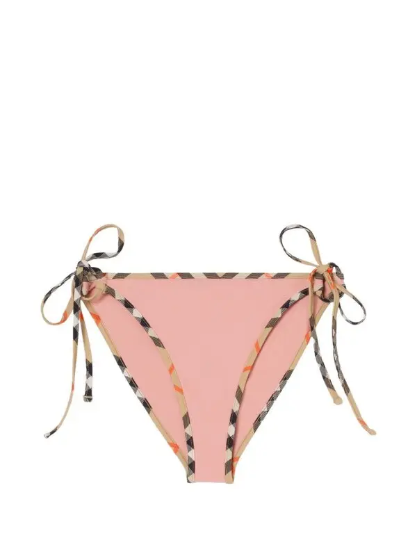 Burberry Bikini Bottoms With Checked Edging - Multicolor