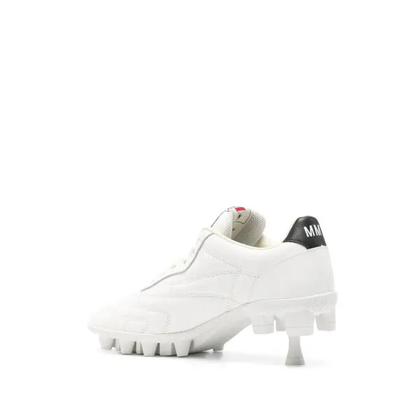 Mihara Yasuhiro Quilted Lace-up Kitten Heel Trainers