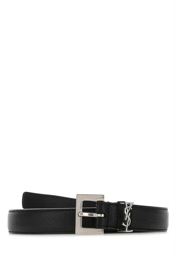 Saint Laurent Leather Belt - Black