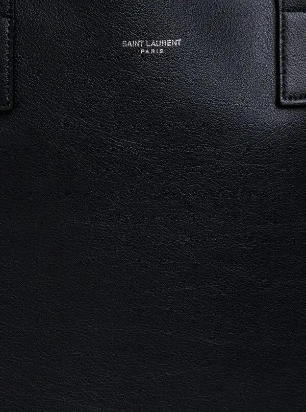 Saint Laurent Shopping Bold Handbag In Leather - Black