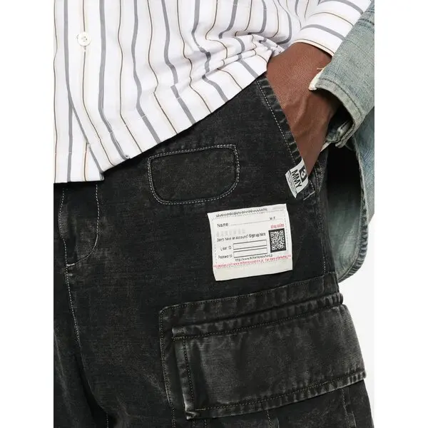 Mihara Yasuhiro Cotton Cargo Shorts - Black