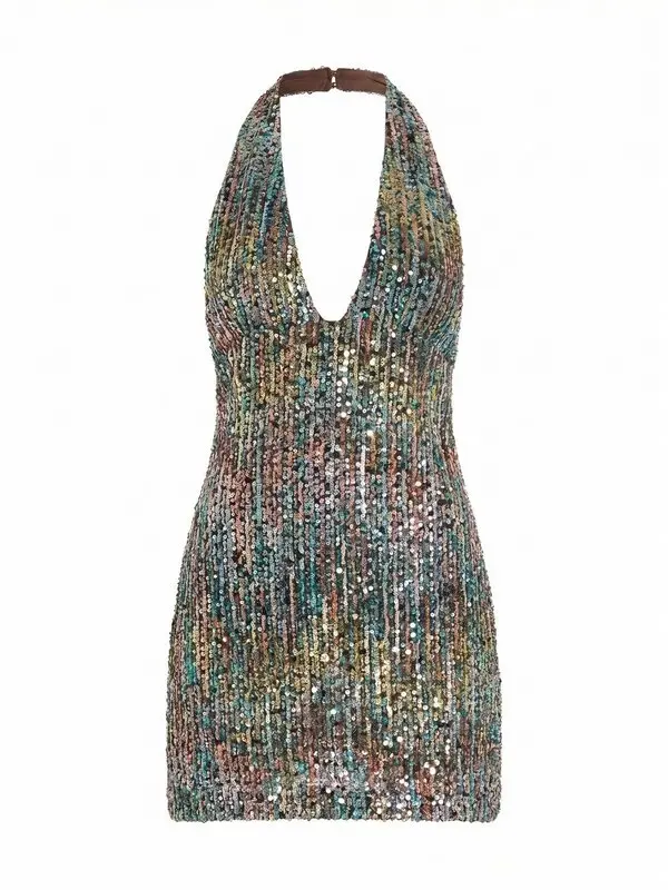 Missoni Sleeveless V-neck Sequin Dress