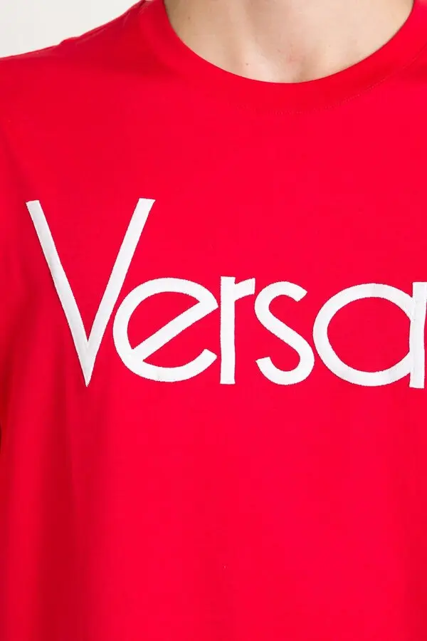 Versace Embroidered Logo Tee