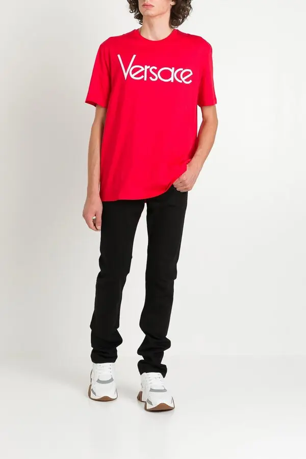 Versace Embroidered Logo Tee