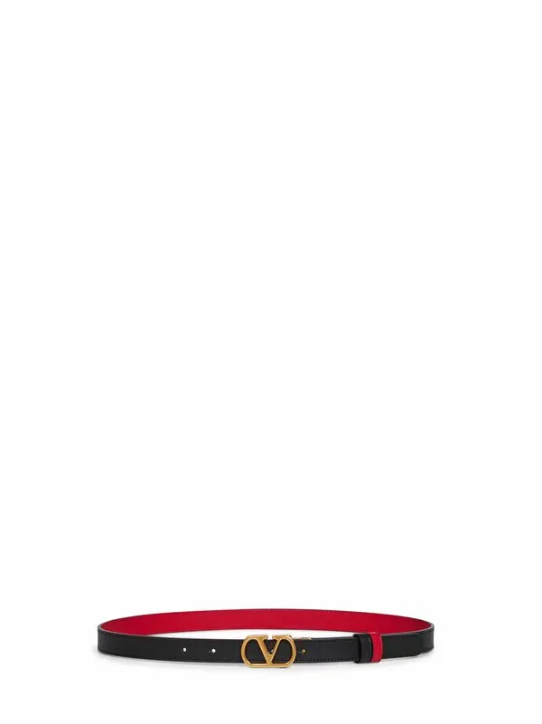Valentino Garavani Two-tone Vlogo Signature Reversible Belt - Multicolor