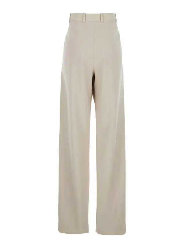 Saint Laurent Wool Pants With Belt Loops - Multicolor