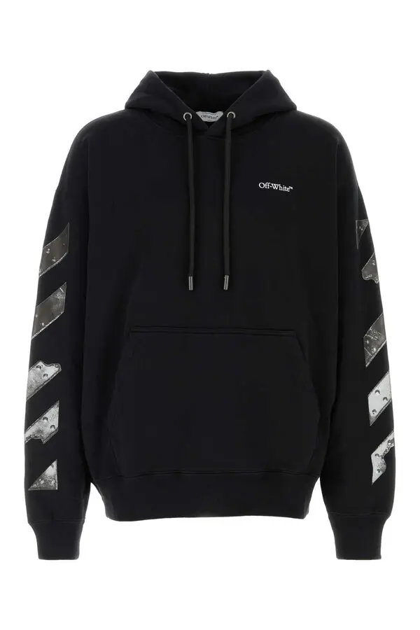 Off-White Cotton Hooded Sweatshirt