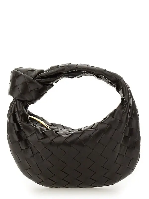 Bottega Veneta Mini Jodie Bag Woven Lamb Skin - Brown