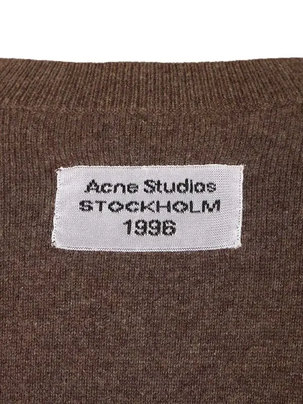 Acne Studios Long-sleeved Cashmere Crew Neck Sweater - Brown