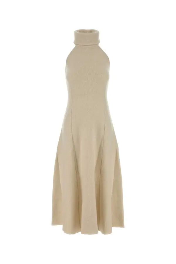 Magda Butrym Ivory Wool Blend Dress - White
