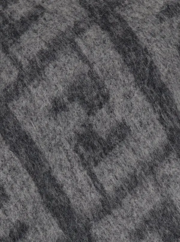 Fendi Wool Sweater With Ff Jacquard Motif - Gray