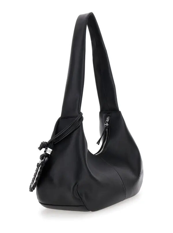 GANNI Bou Bag Hobo" Medium Shoulder Bag With Removable Leather Logo Patch