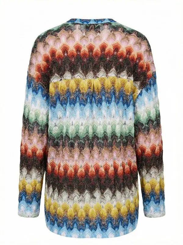 Missoni Chevron Knit V-neck Blouse