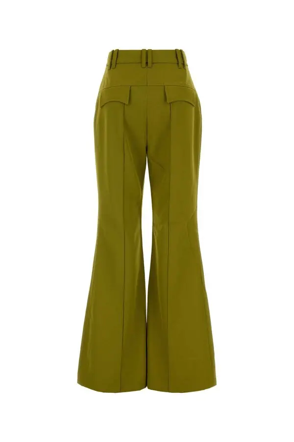 Zimmermann Pistachio Polyester Blend Flared Pants