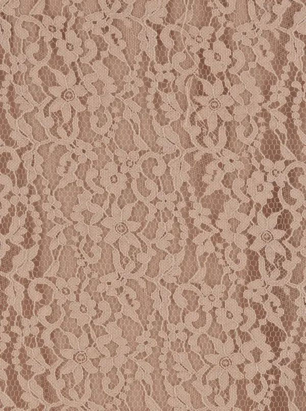 Fendi Beige Lace Tube Skirt With Floral Embroidery - Multicolor