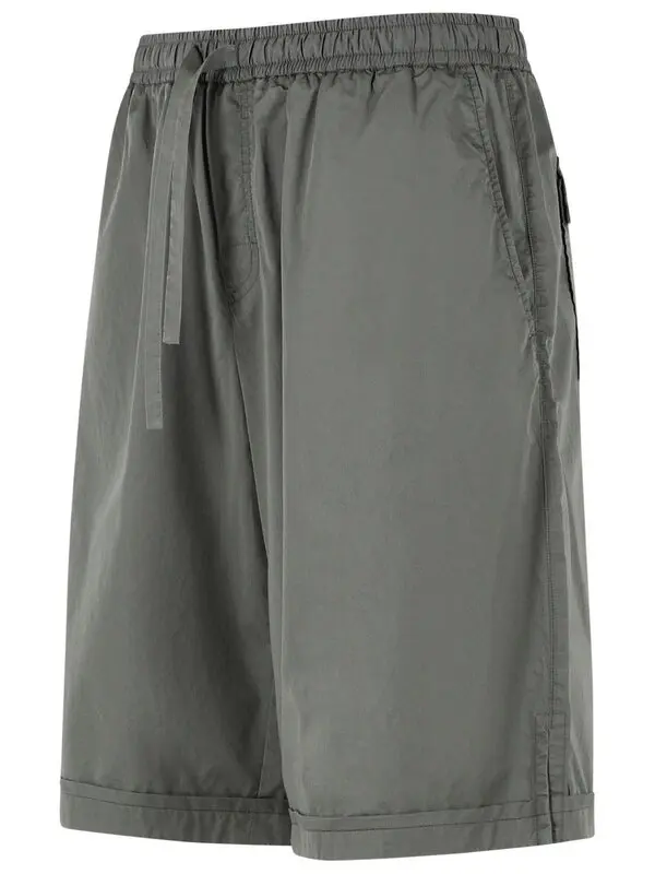 Dolce & Gabbana Cotton Shorts With Drawstring Waist - Gray