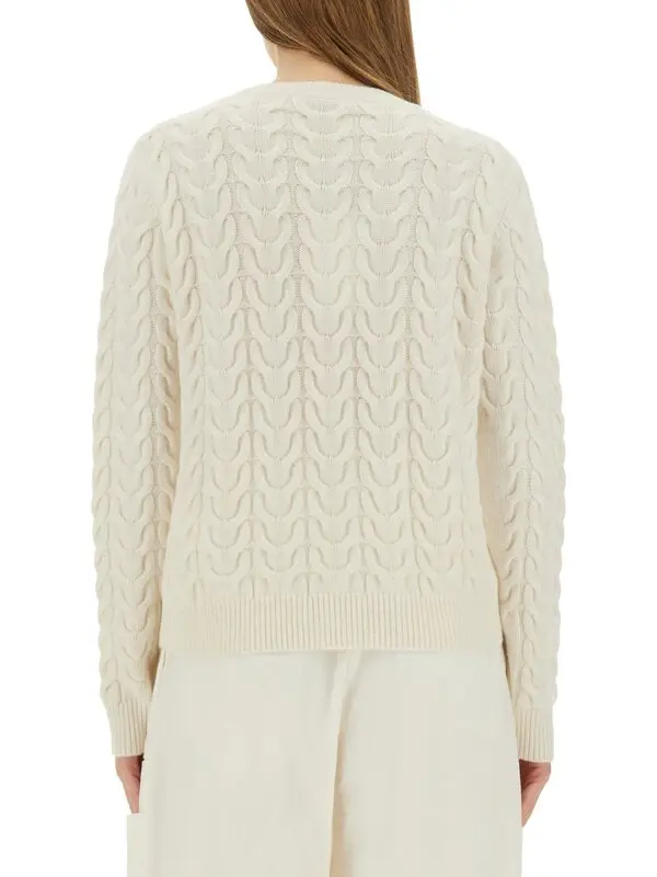 Max Mara Aran Knit Sweater - Cream