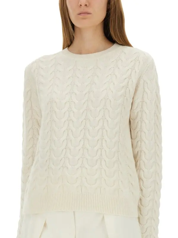 Max Mara Aran Knit Sweater - Cream