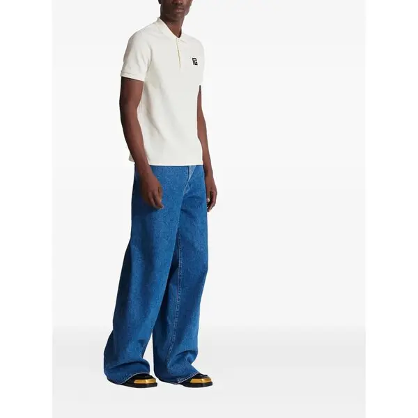 Balmain Polo Shirts - White