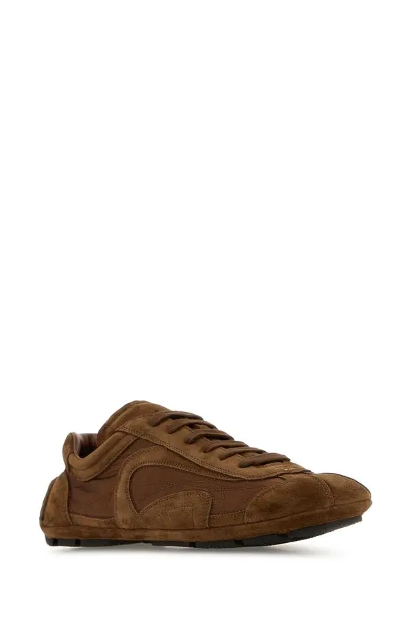Prada Suede And Re-nylon Montecarlo Re-edition 2005 Sneakers - Brown