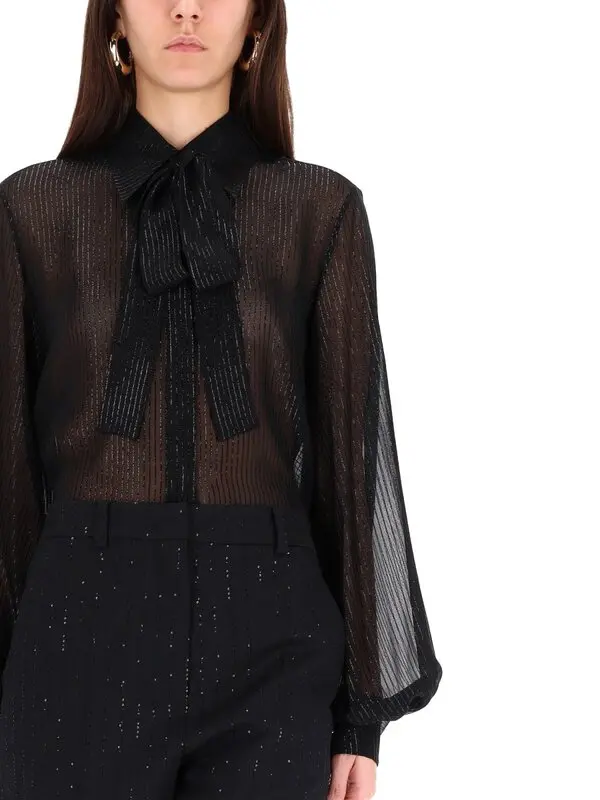 Max Mara Blouse With Bow Detail - Black