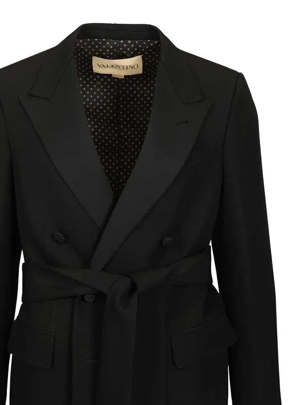 Valentino Garavani Virgin Wool Blazer With Belt