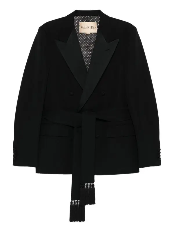 Valentino Garavani Virgin Wool Blazer With Belt
