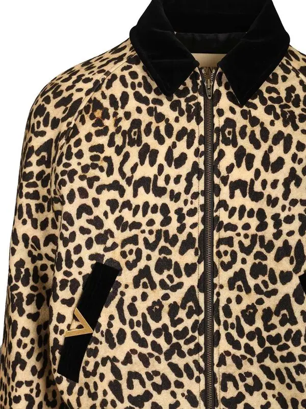Valentino Garavani Wool Drap Bomber Jacket - Multicolor
