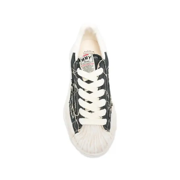 Mihara Yasuhiro Canvas Lace-up Low-top Sneakers - Black