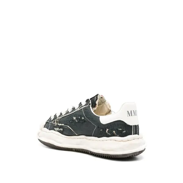Mihara Yasuhiro Canvas Lace-up Low-top Sneakers - Black