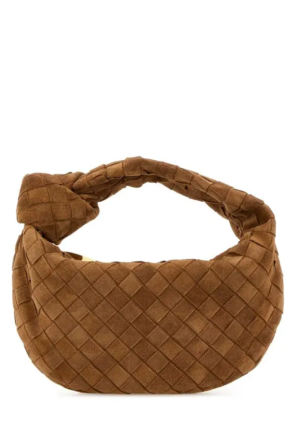Bottega Veneta Camel Suede Mini Jodie Handbag