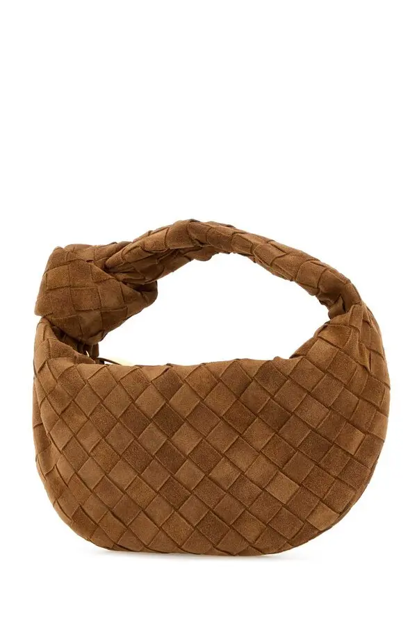 Bottega Veneta Camel Suede Mini Jodie Handbag