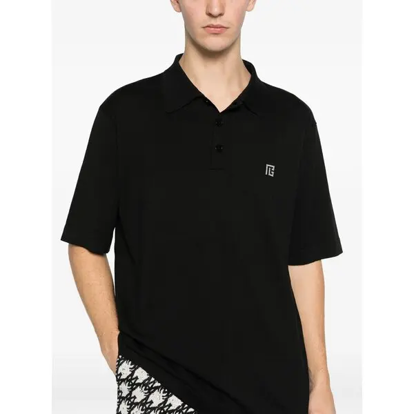 Balmain Polo Shirts - Black