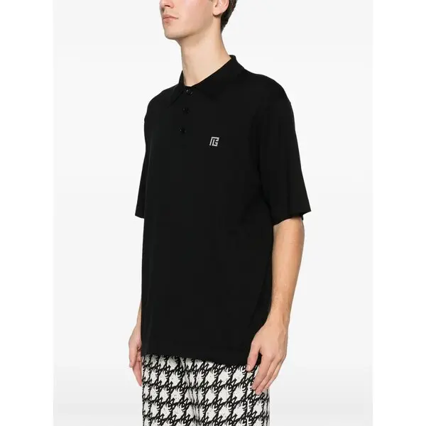 Balmain Polo Shirts - Black