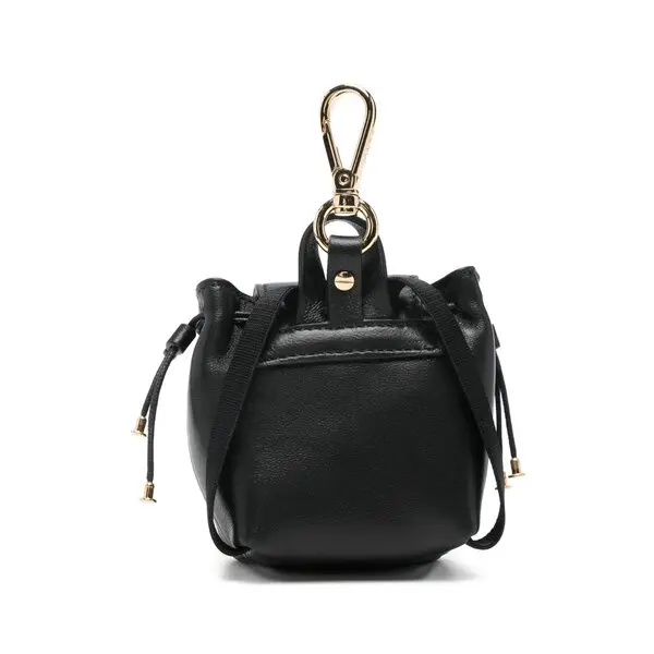 Fendi Leather Bag Accessory With Gold-tone Hardware - Black