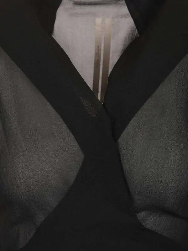 Rick Owens Silk Wrap Top - Black