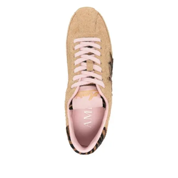 Amiri Neutrals Trainers With Star Detail And Animal Print