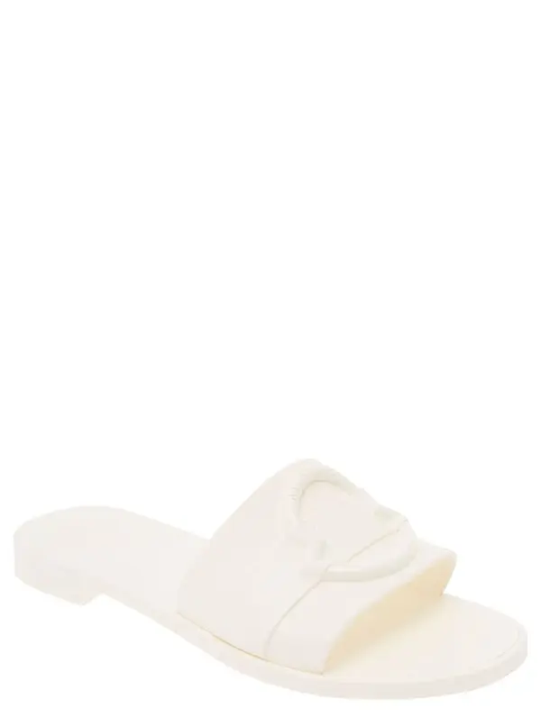 Moncler Rubber Slide With Embossed Logo - Multicolor