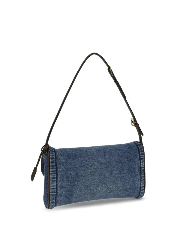 Valentino Garavani Devain Small Denim Shoulder Bag - Blue