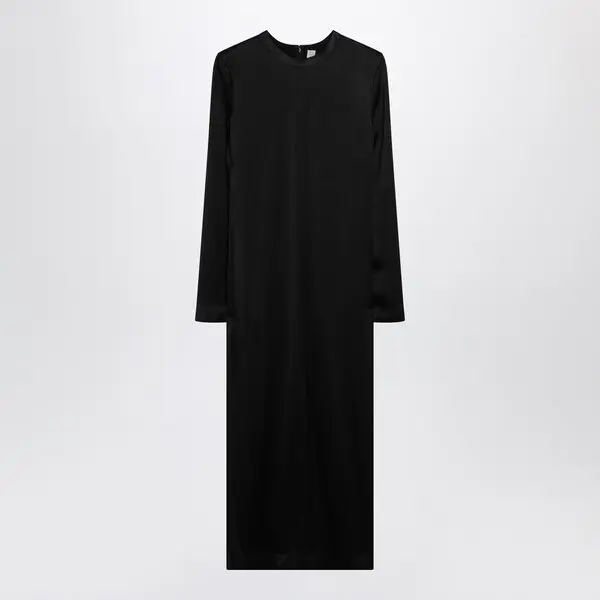 TOTEME Midi Dress In Lustrous Viscose - Black