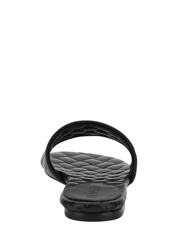 Bottega Veneta Amy Intrecciato Leather Slide Sandals - Black