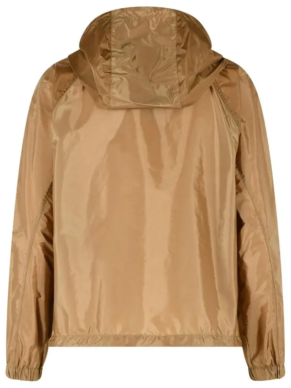 Moncler Coquelicot Hooded Technical Nylon Jacket - Brown