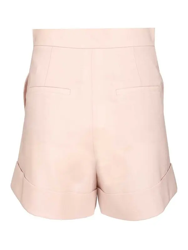 Max Mara Wool, Mohair, And Silk Canvas Shorts