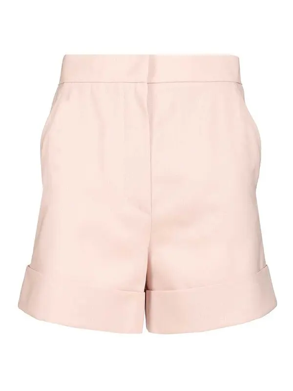 Max Mara Wool, Mohair, And Silk Canvas Shorts - Multicolor