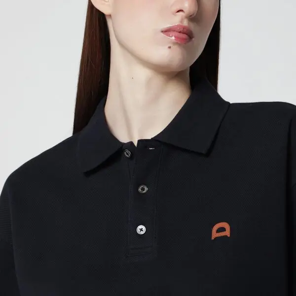 DUNST Cotton Blend Navy Polo Shirt - Blue