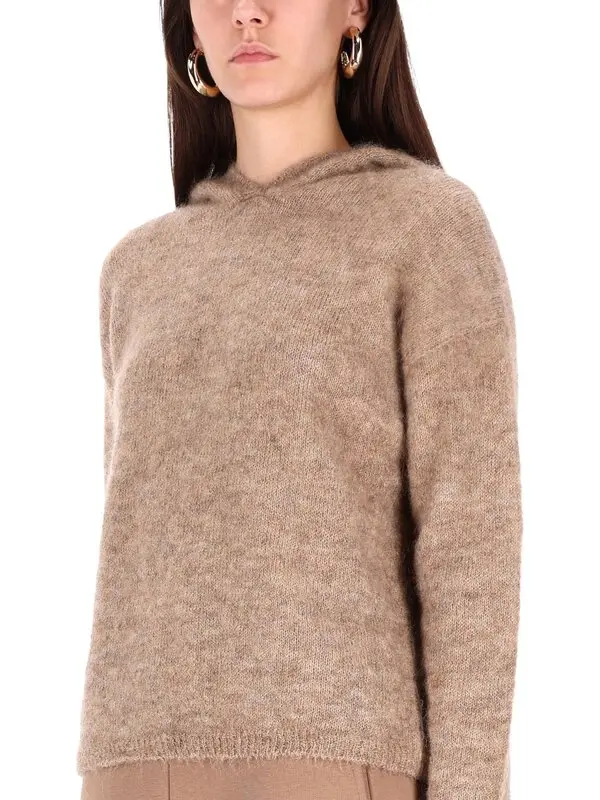 Max Mara Hooded Mohair Blend Shirt