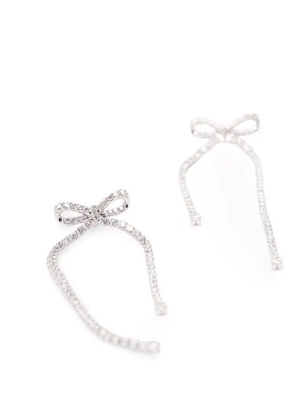 SELF-PORTRAIT Crystal Bow Dangle Earrings - Multicolor