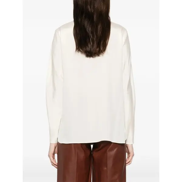 Max Mara Silk Spandex Blend Long Sleeve Blouse