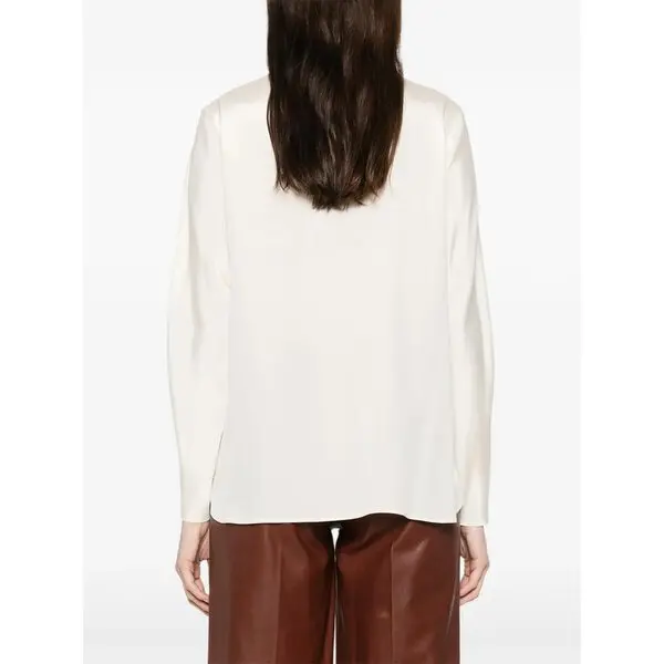 Max Mara Silk Spandex Blend Long Sleeve Blouse